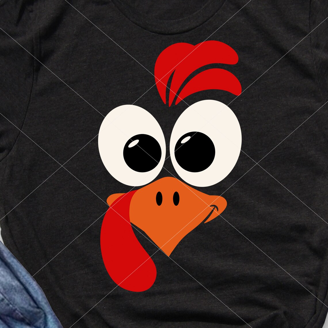 Turkey Face Svg Png Vector Files Thanksgiving Shirt Design - Etsy