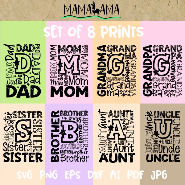 Mom in Different Fonts - Etsy