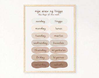 Minimal and Aesthetic Filipino Tagalog Alphabet Poster Digital Download ...