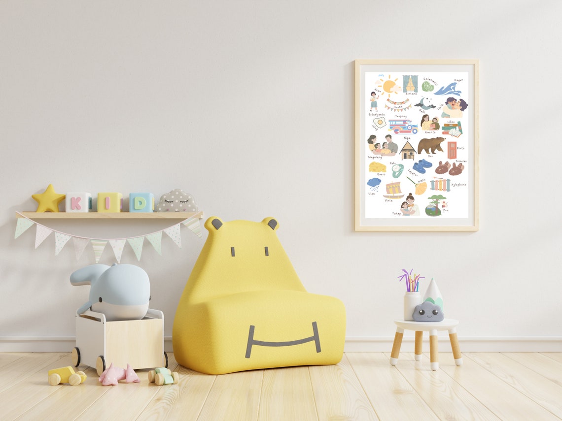 Minimal and Aesthetic Filipino Tagalog Alphabet Poster Digital Download ...