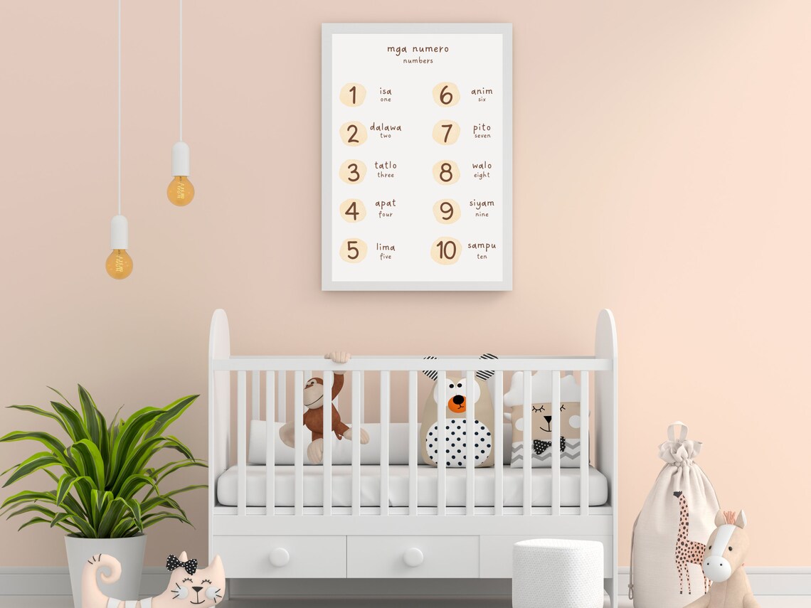 Minimal and Aesthetic Filipino Tagalog NUMBERS Poster Digital Download ...