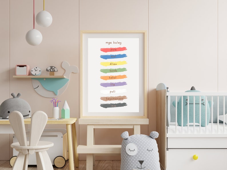 Minimal and Aesthetic Filipino Tagalog Colors Poster Digital Download ...