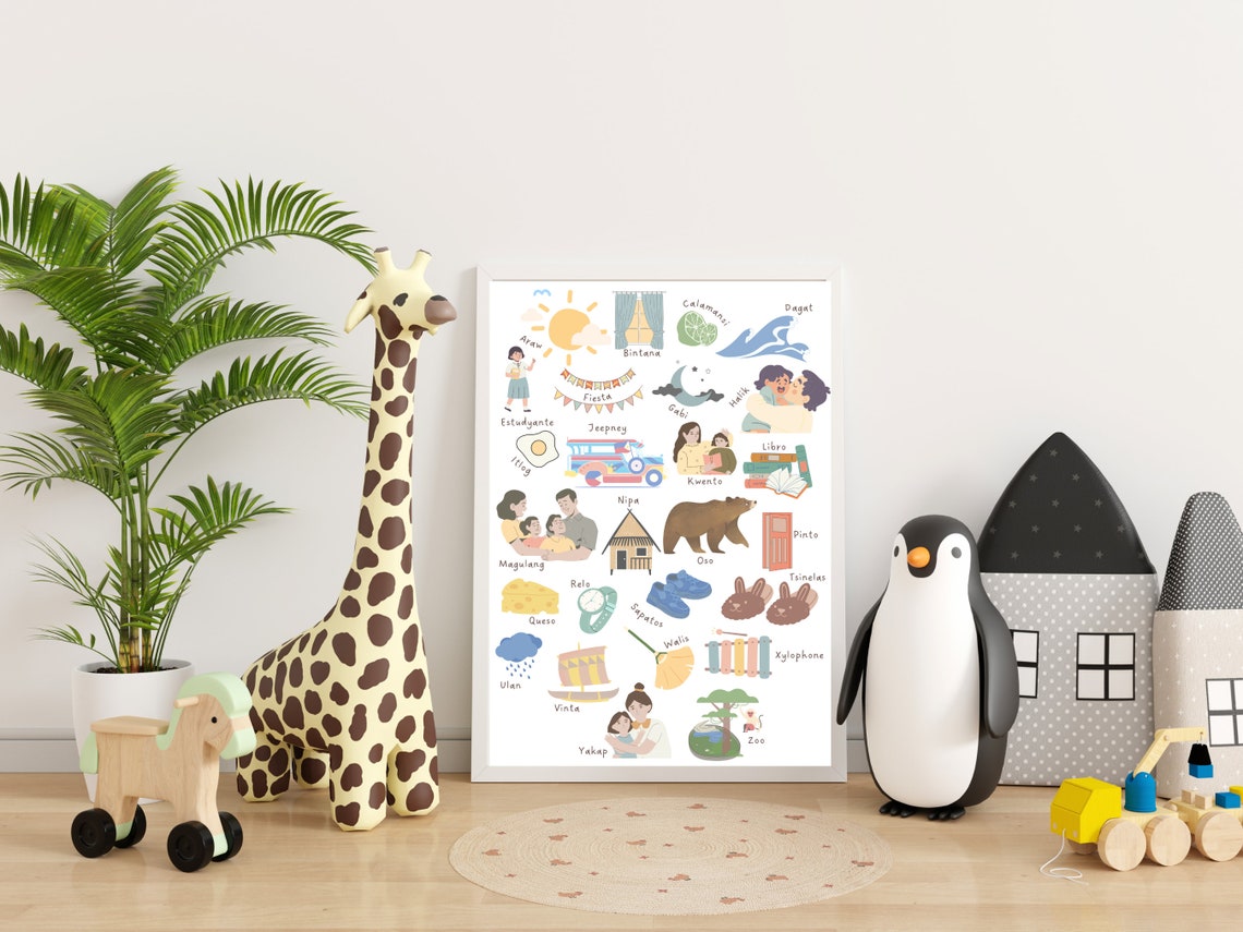 Minimal and Aesthetic Filipino Tagalog Alphabet Poster Digital Download ...