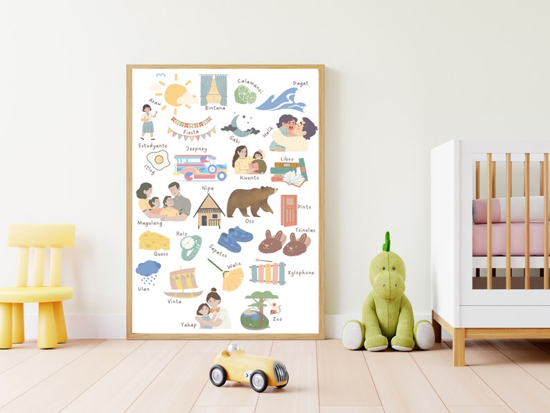 Minimal and Aesthetic Filipino Tagalog Alphabet Poster Digital Download ...