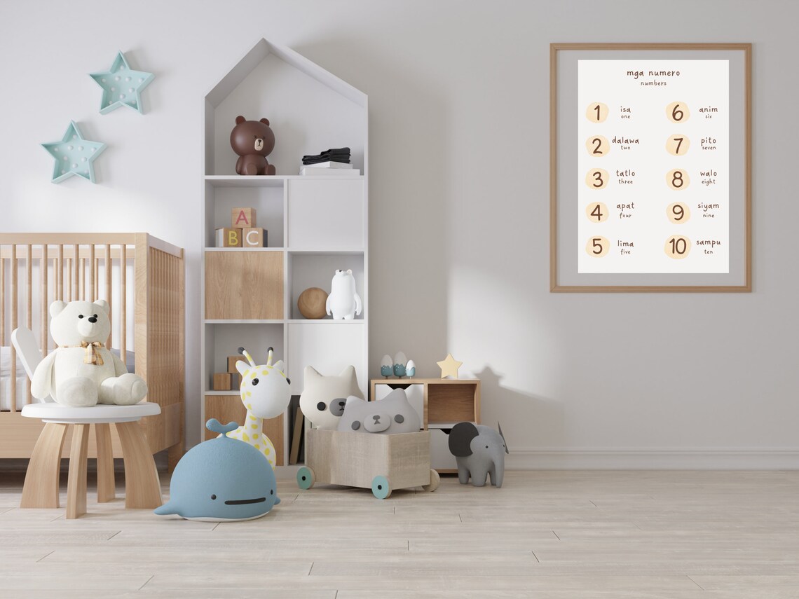 Minimal and Aesthetic Filipino Tagalog NUMBERS Poster Digital Download ...