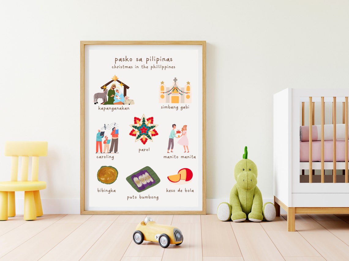 Minimal and Aesthetic Filipino Christmas Traditions Poster Digital ...
