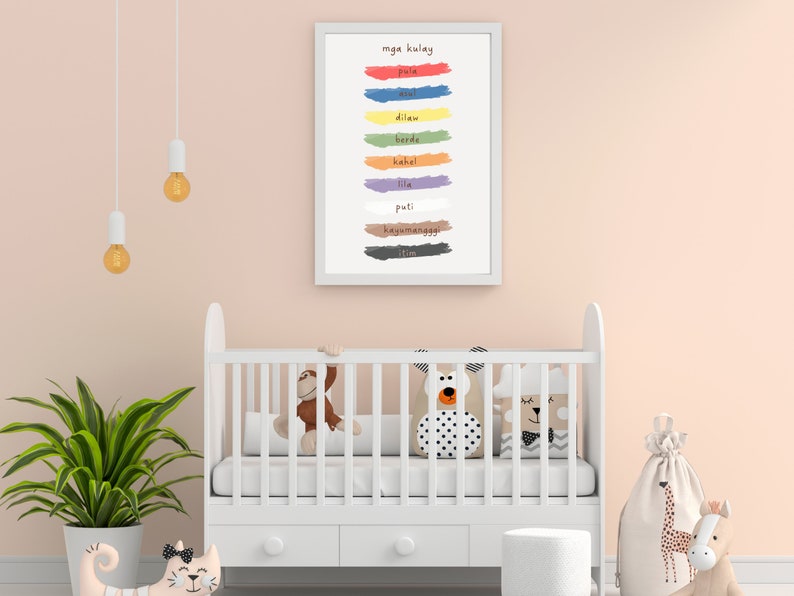 Minimal and Aesthetic Filipino Tagalog Colors Poster Digital Download ...