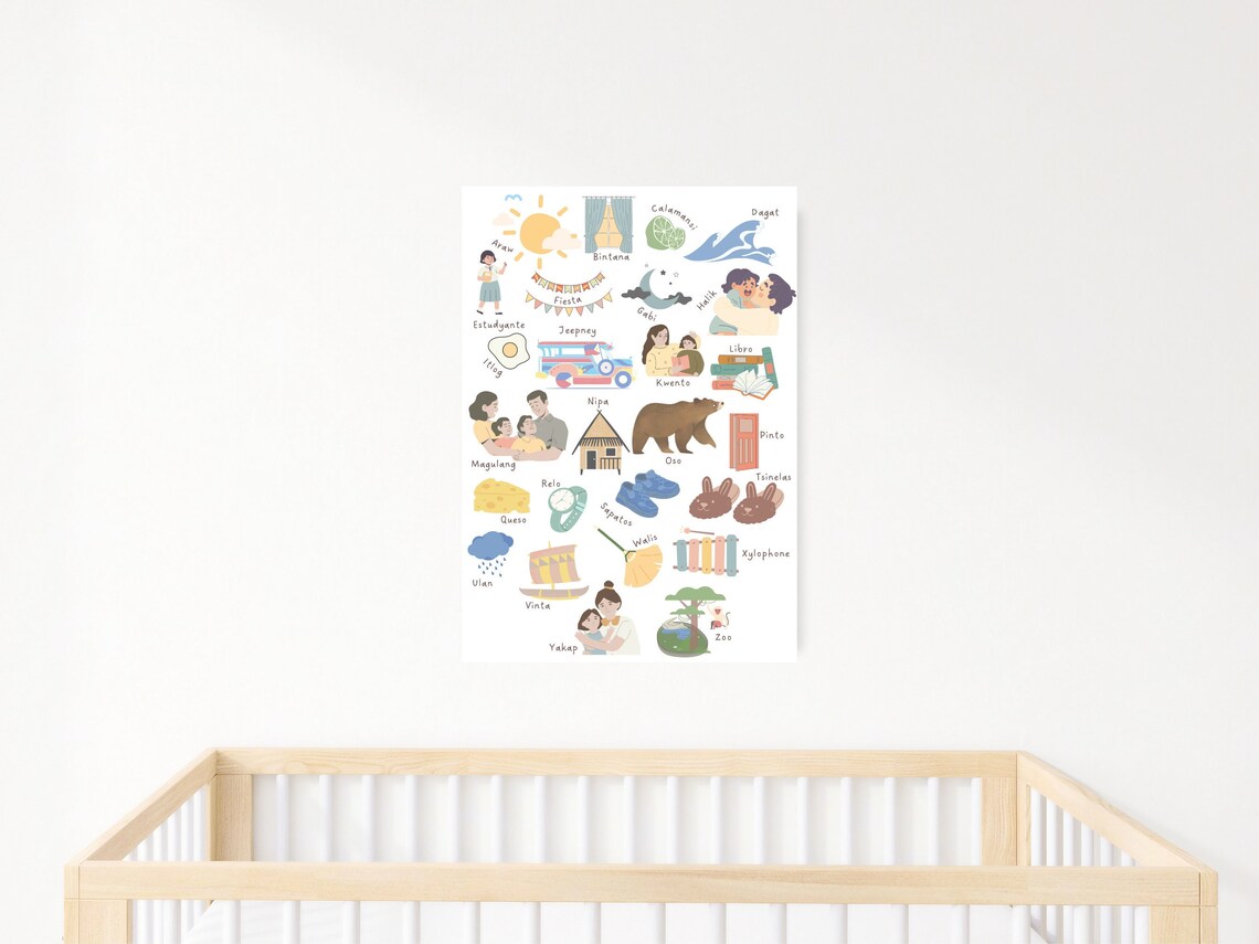 Minimal and Aesthetic Filipino Tagalog Alphabet Poster Digital Download ...