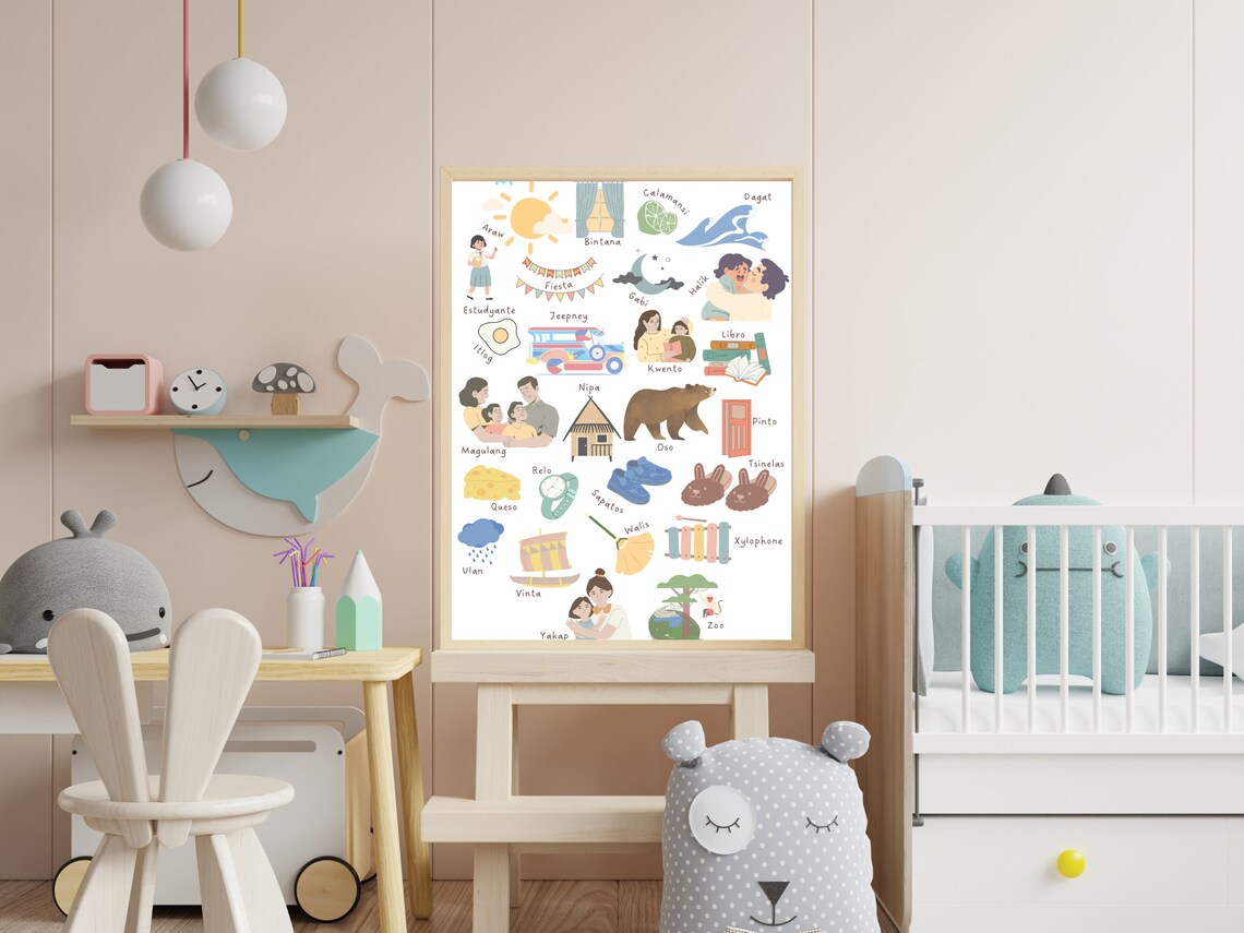 Minimal and Aesthetic Filipino Tagalog Alphabet Poster Digital Download ...