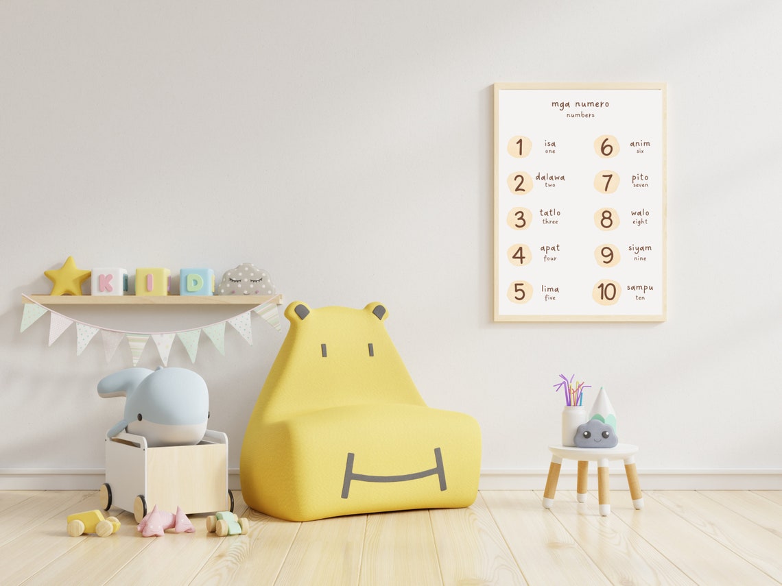 Minimal and Aesthetic Filipino Tagalog NUMBERS Poster - Etsy