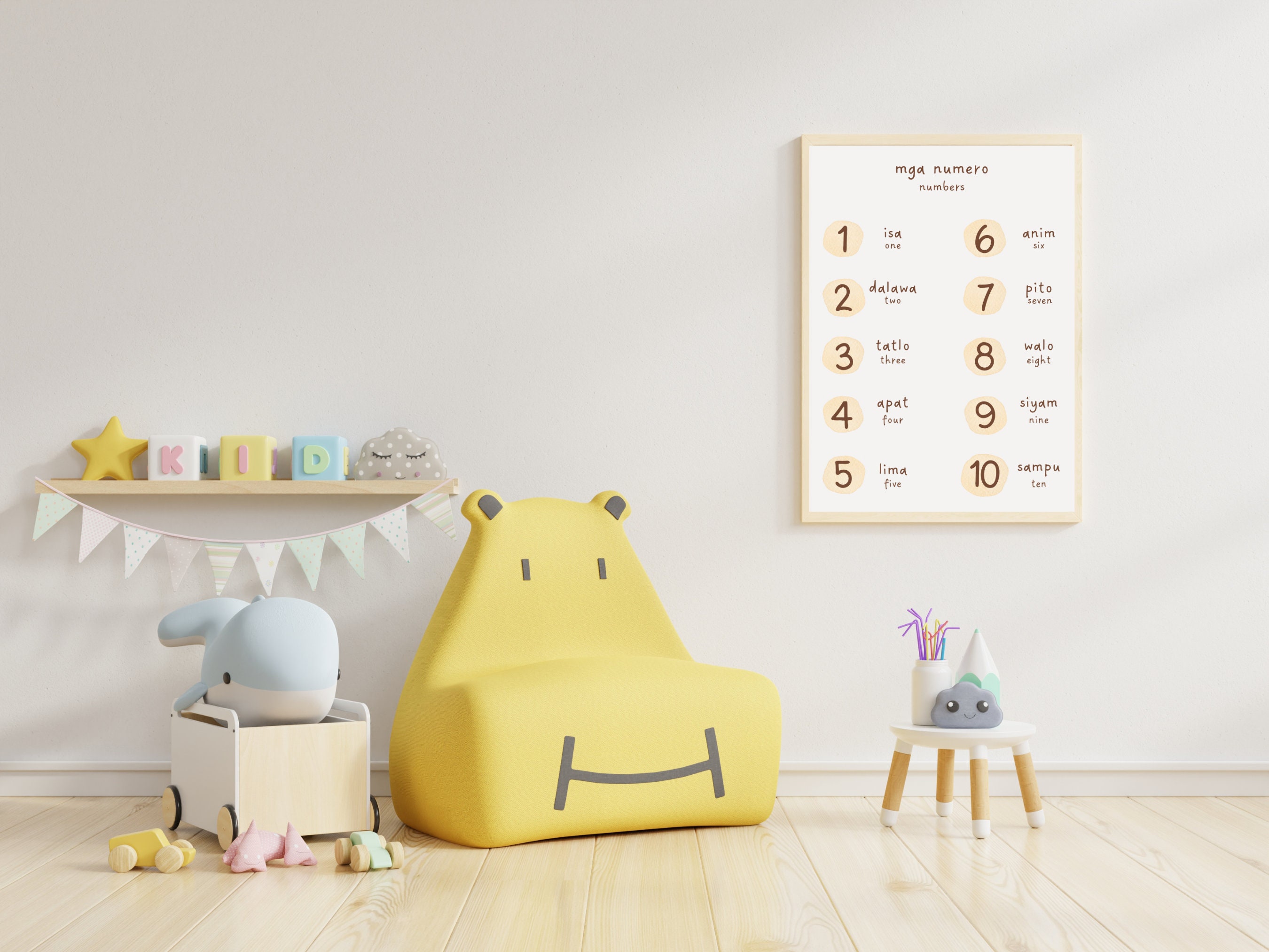 Minimal and Aesthetic Filipino Tagalog *NUMBERS* Poster Digital ...