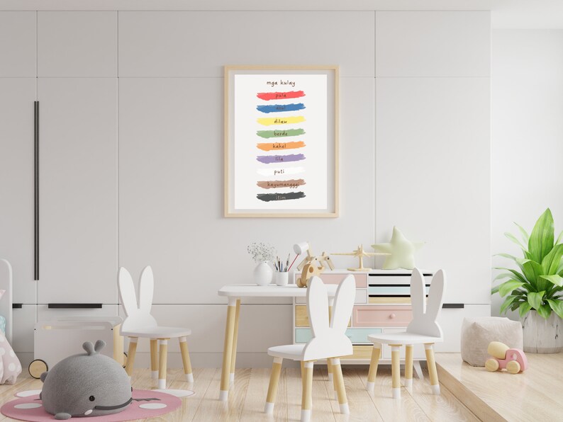 Minimal and Aesthetic Filipino Tagalog Colors Poster Digital Download ...