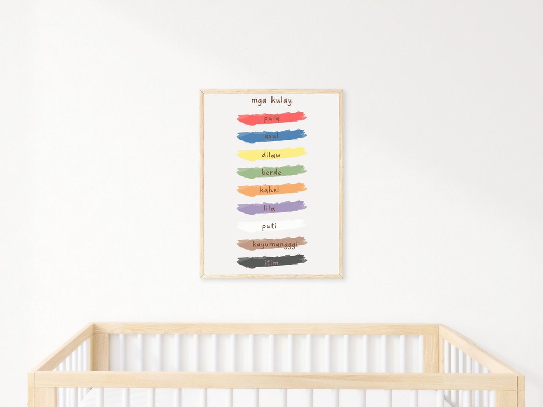 Minimal and Aesthetic Filipino Tagalog Colors Poster Digital Download ...