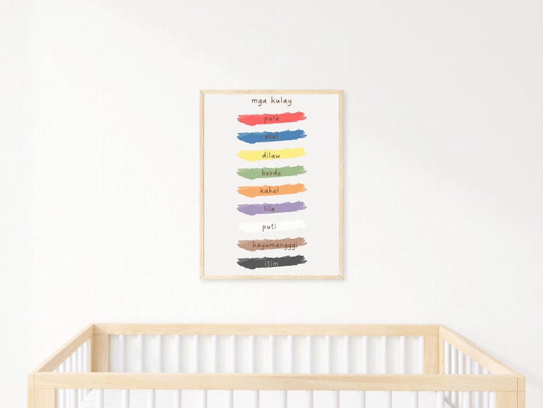 Minimal and Aesthetic Filipino Tagalog Colors Poster Digital Download ...