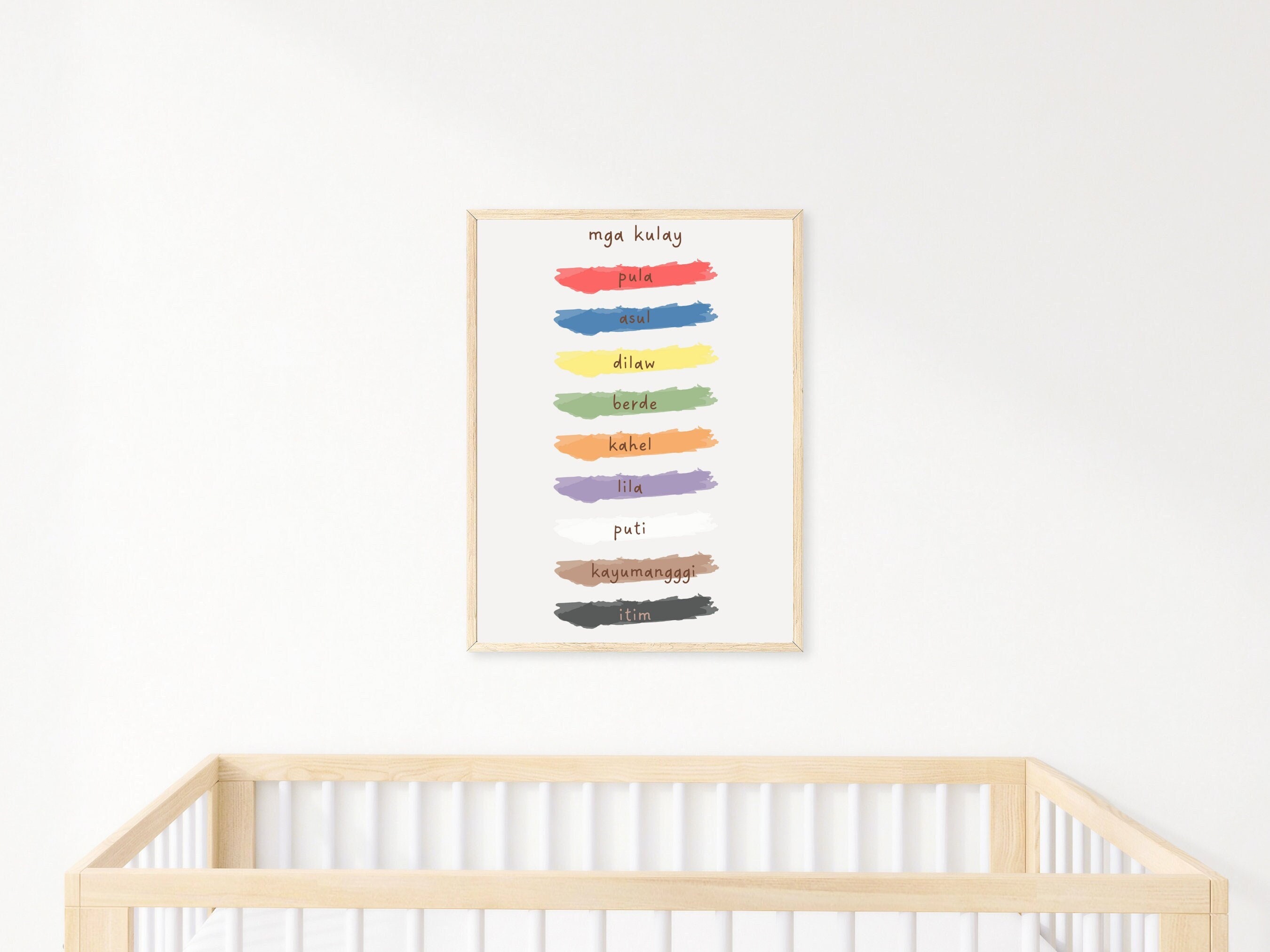 Minimal and Aesthetic Filipino Tagalog Colors Poster Digital Download ...