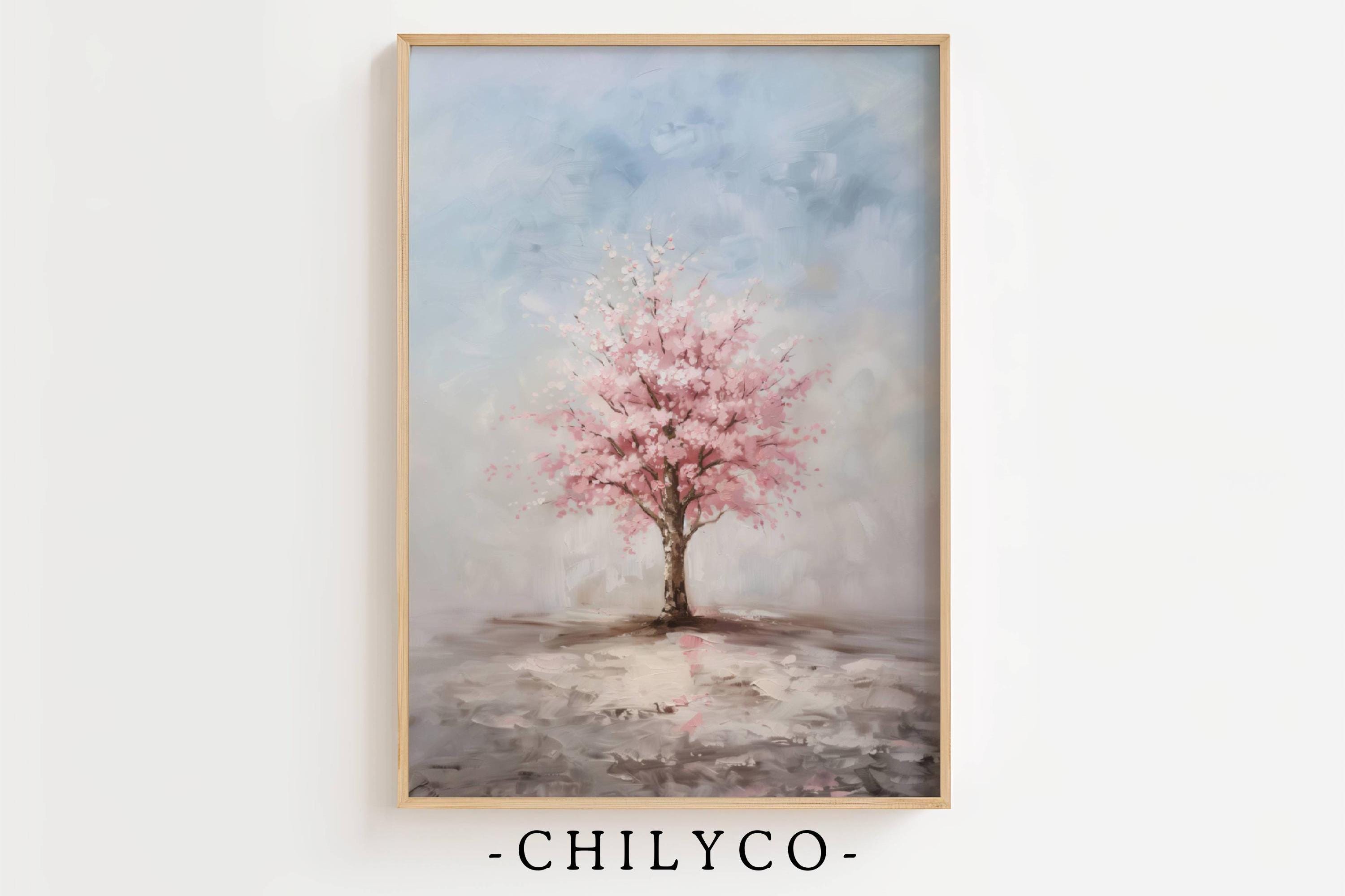 Printable Cherry Blossom Art | Girly Artwork | Pink Art | Spring Cherry ...