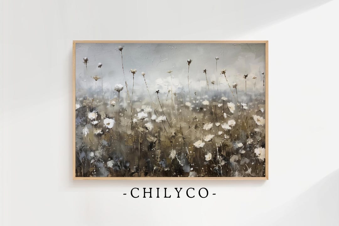 Vintage Daisy Field Art | Printable Art | Wildflower Wall Art | Vintage ...
