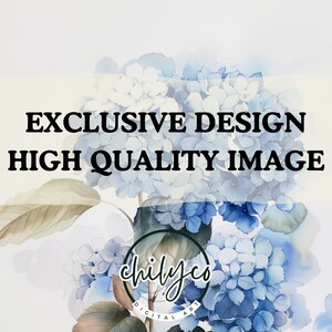 Printable Blue Hydrangeas Art Floral Art Vintage Art Print Instant ...