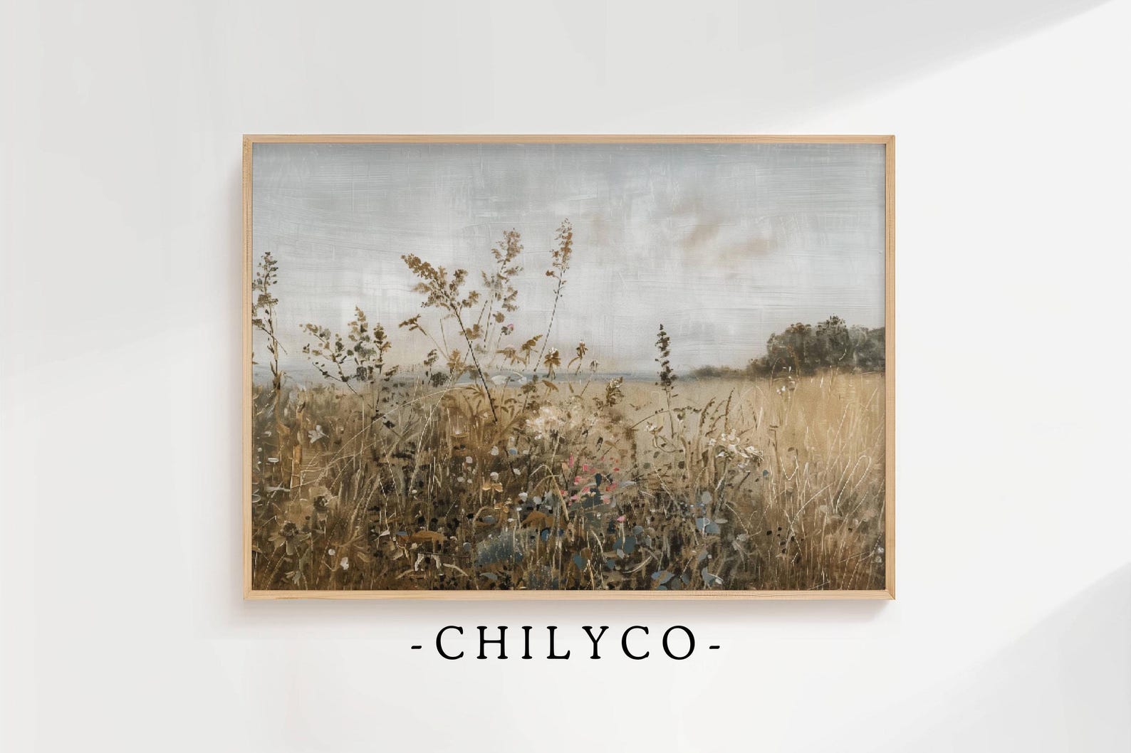 Muted Wildflower Field Printable Art | Wildflowers Art | Flowers Art ...