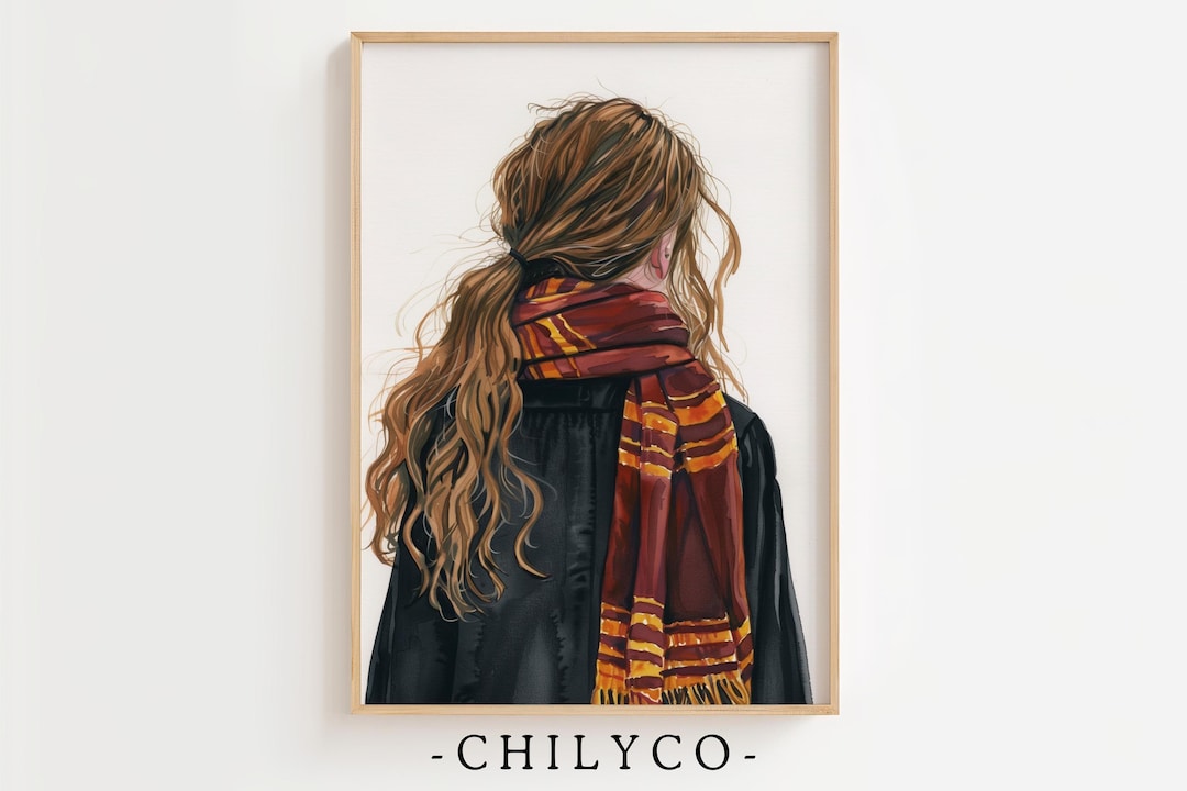Hermione Watercolor Decor | Vintage Wizard School Decor | Magical ...