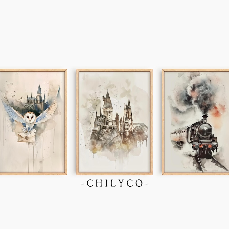 Snowy Train Wall Art - Etsy UK