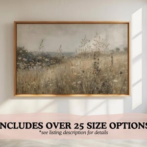 Muted Wildflower Field Printable Art | Fall Flower Field | Country ...