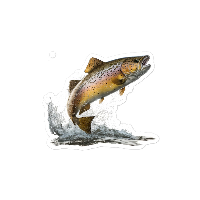 Brown Trout Fish, River Fly Fishing, Fishing, Fisherman Sticker - Etsy
