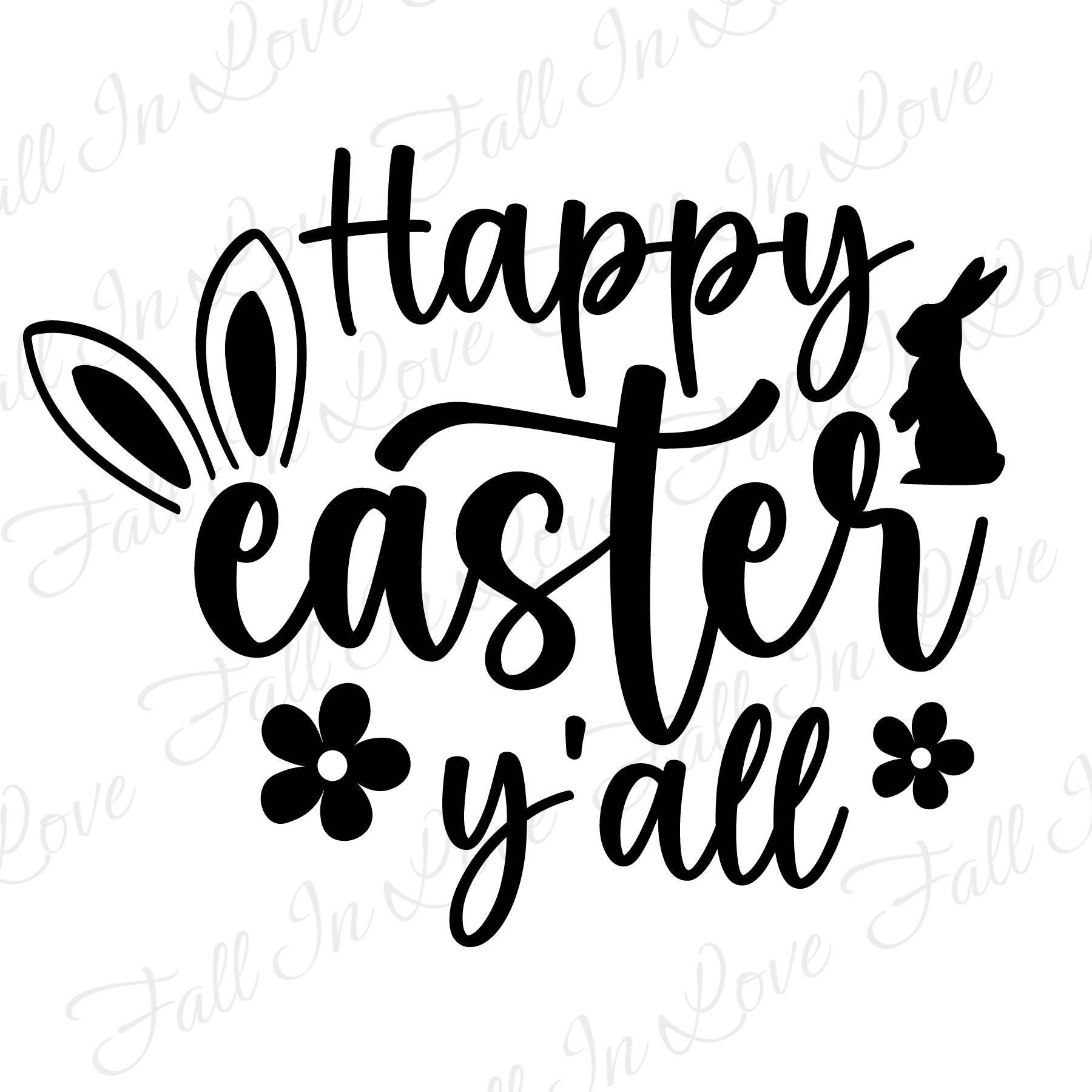 Feliz Pascua ya'll SVG, Pascua Svg, Conejo de Pascua Svg Png Pdf Eps ...