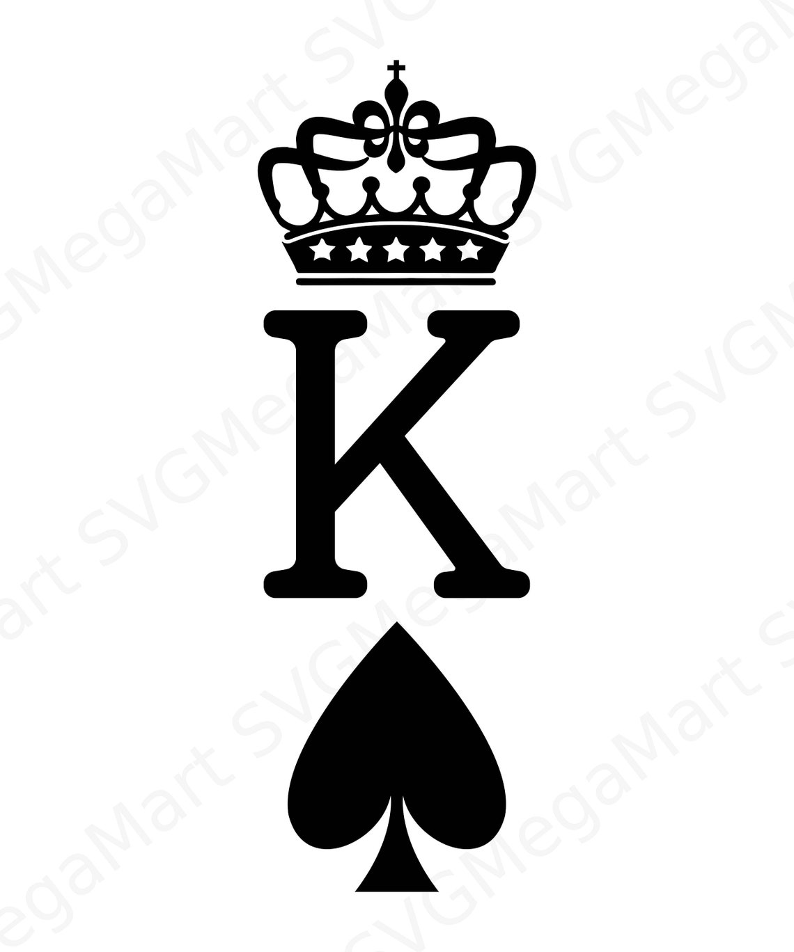 King of Spades Svg Png Eps Dxf Digital Download Files - Etsy