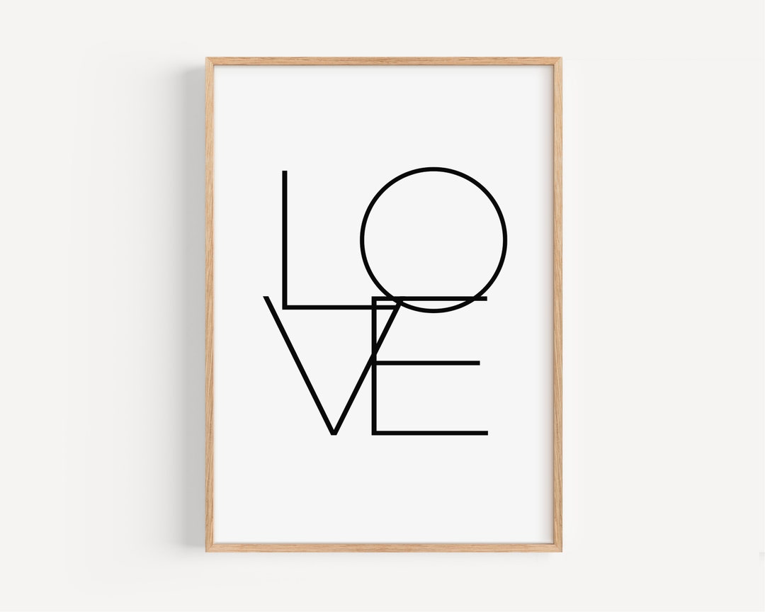 LOVE Poster Quote Poster Love Picture Printable Wall Art Gift for Him ...