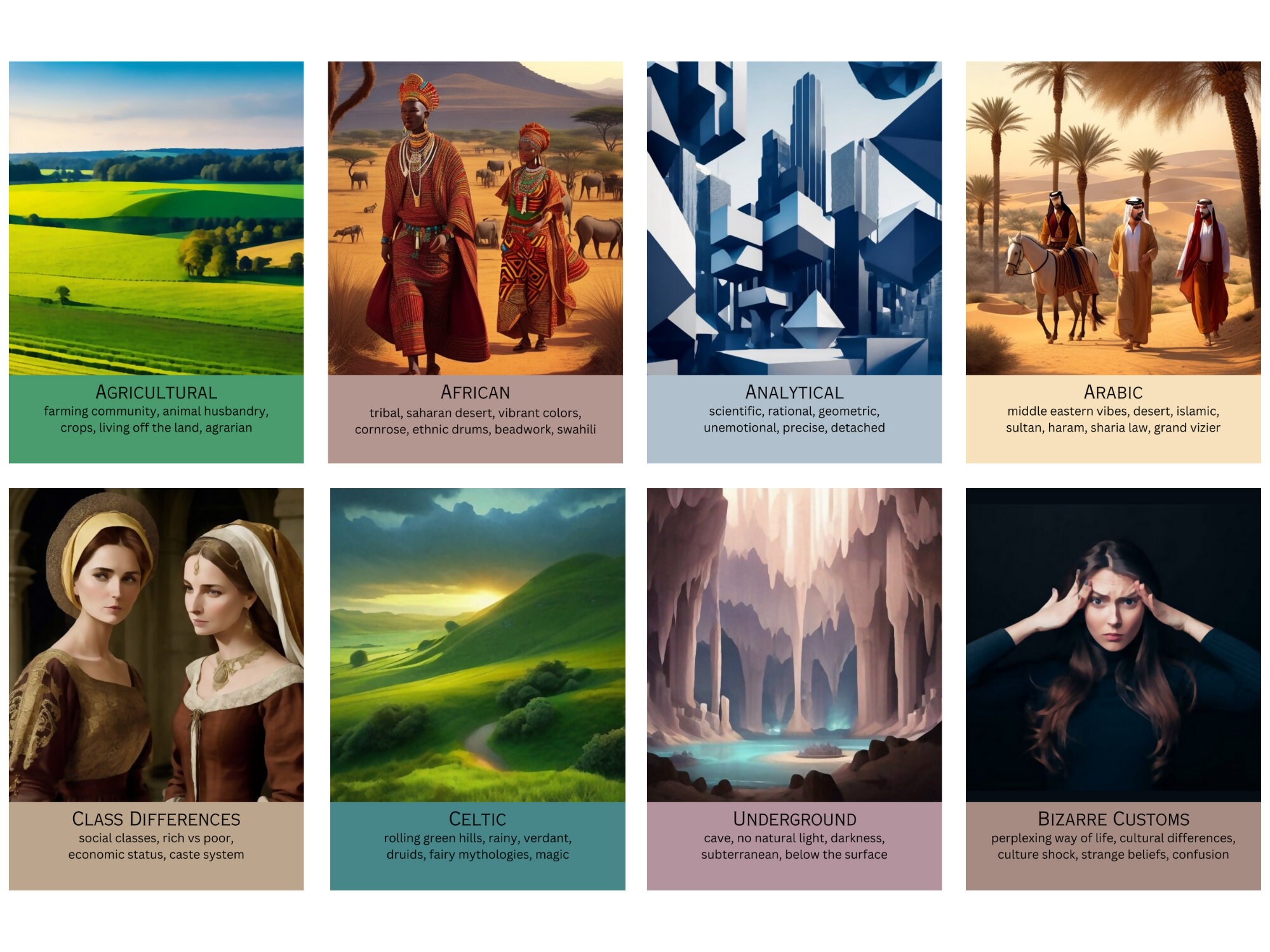 Worldbuilding Writing Deck, Decks for Creative Writing - Gamers ...