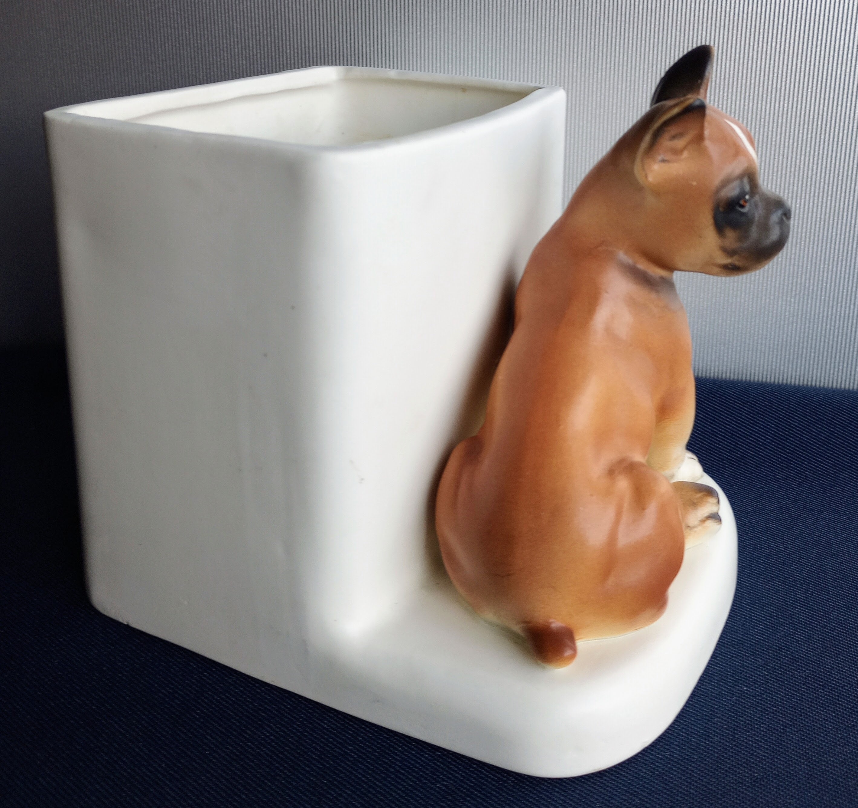 Lefton Boxer Planter/ Pencil or Remote Holder. Realistic and - Etsy