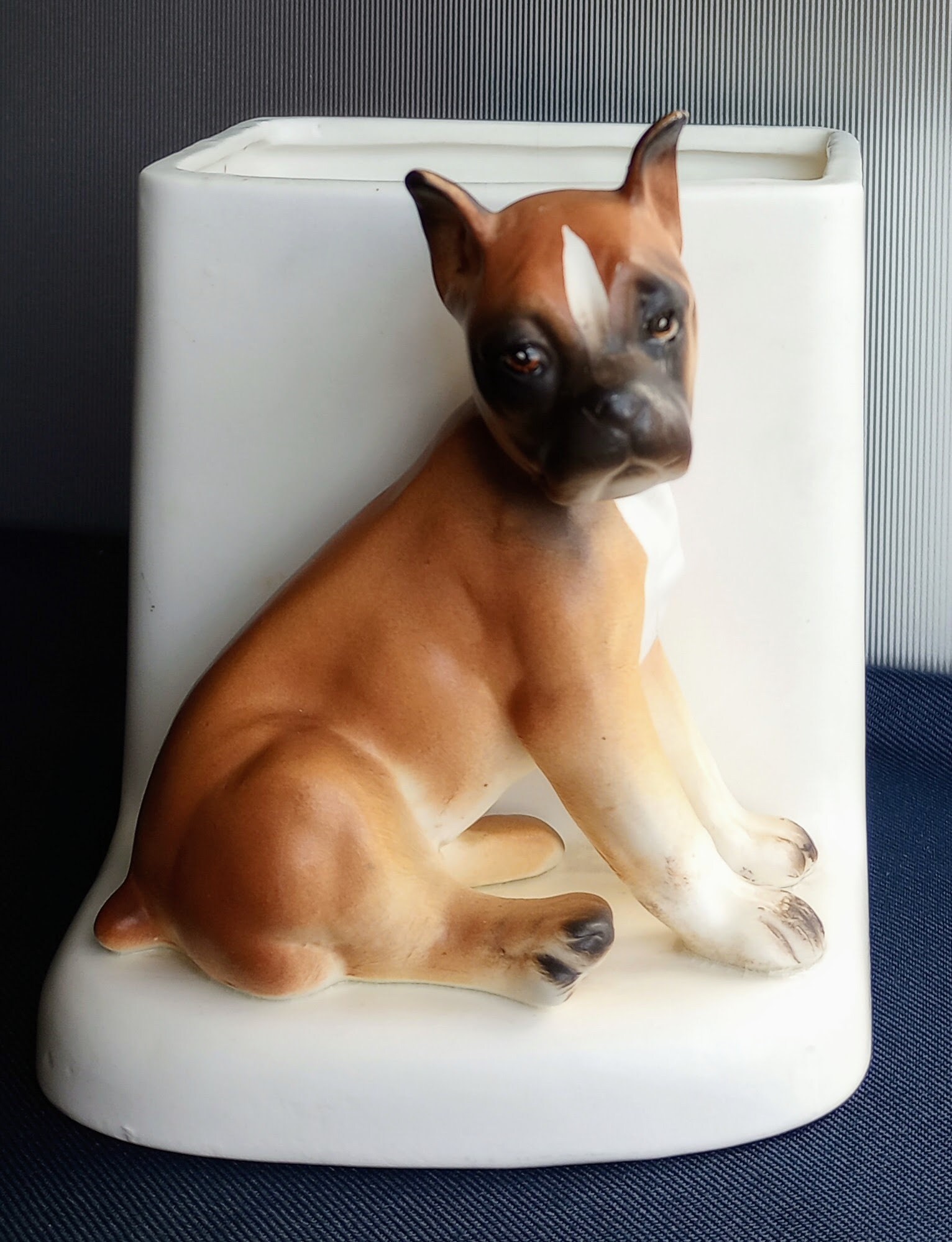 Lefton Boxer Planter/ Pencil or Remote Holder. Realistic and - Etsy