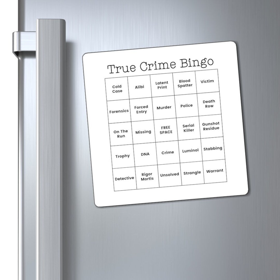 Bingo True Crime Magnet Serial Killer Fridge Magnetic - Etsy