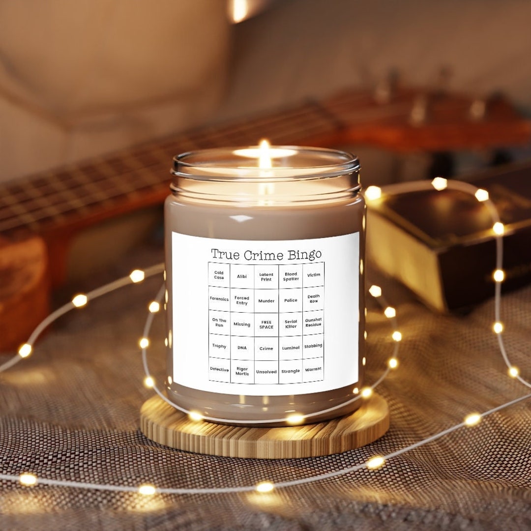 True Crime Bingo True Crime Candle, Soy Candle, Serial Killer Candles ...