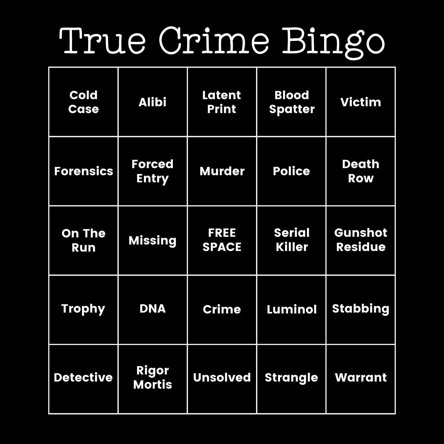 Bingo True Crime Mugcoffee Mugserial Killer Coffee Crime - Etsy