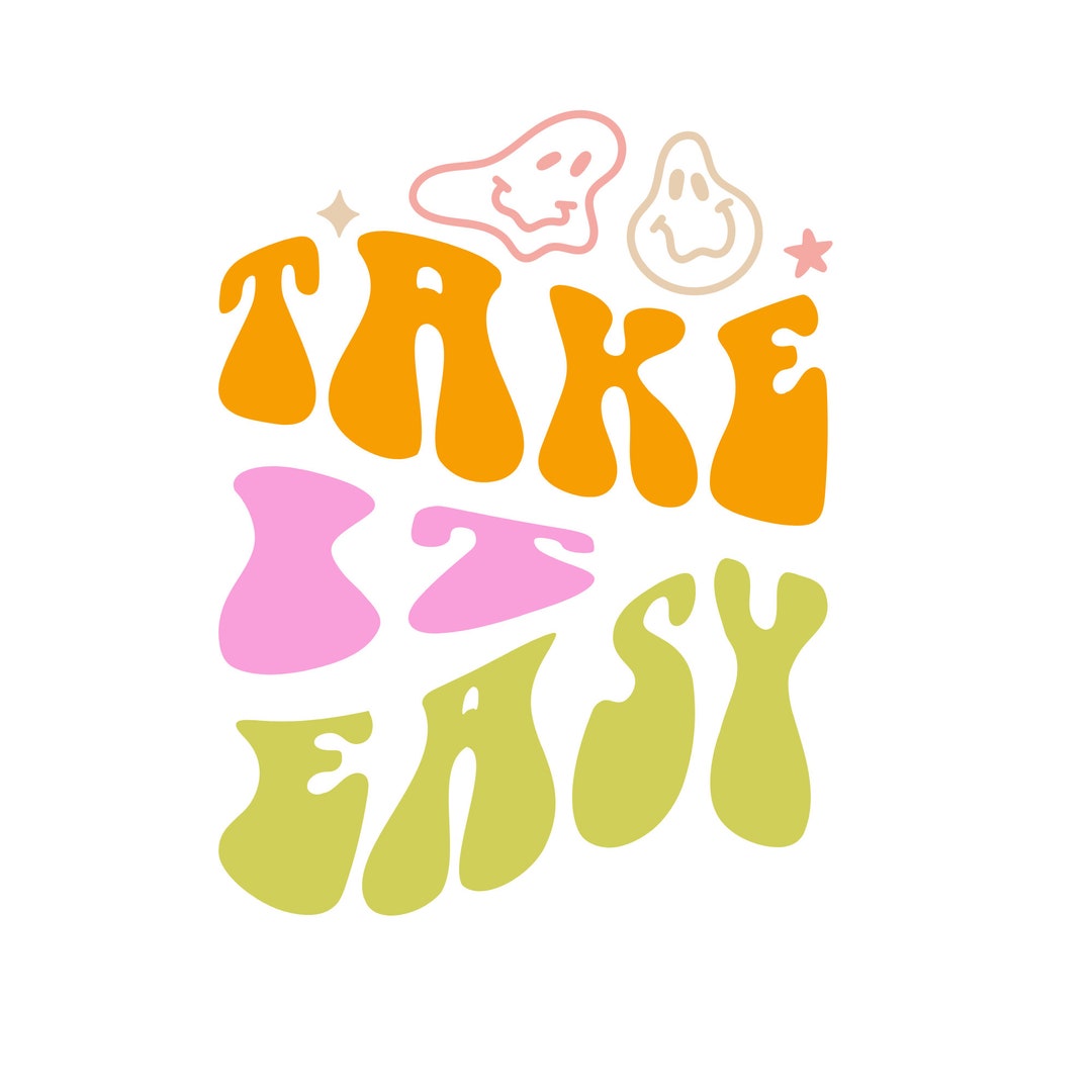 Take It Easy Smiley SVG - Etsy