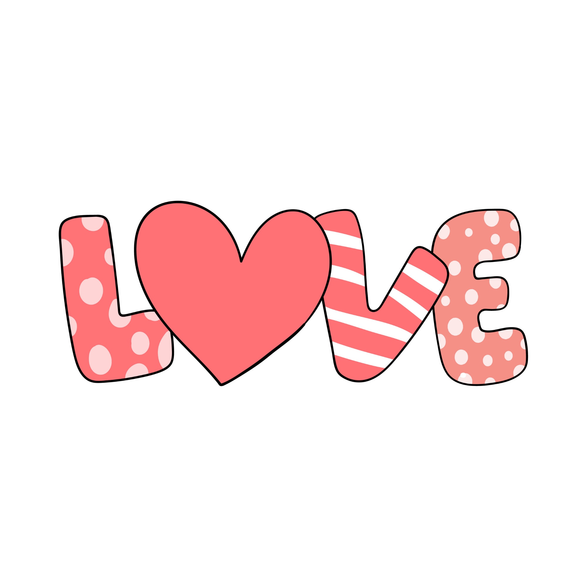 LOVE SVG Digital Download Vector Happy Love Valentine - Etsy