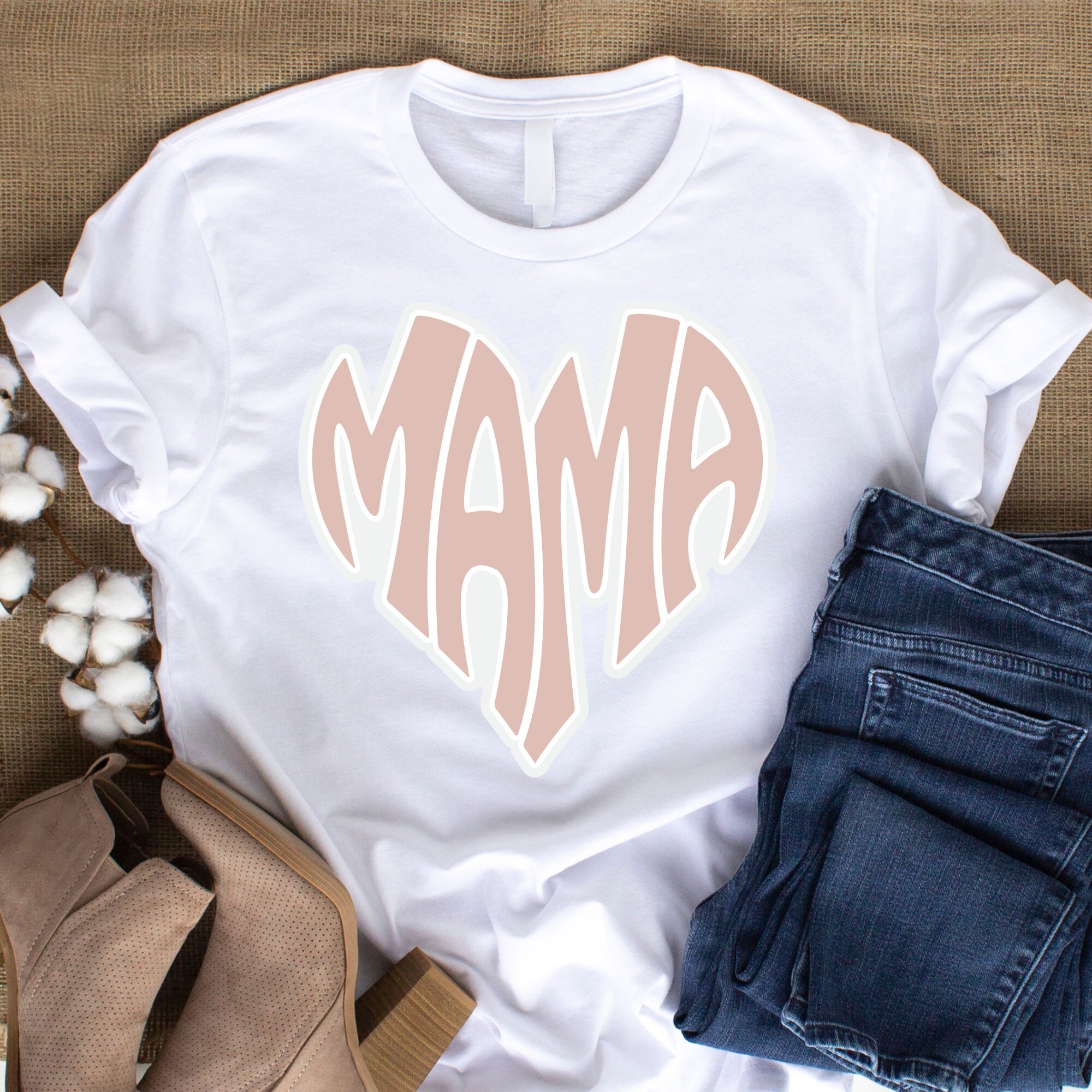 Mama Heart SVG - Etsy