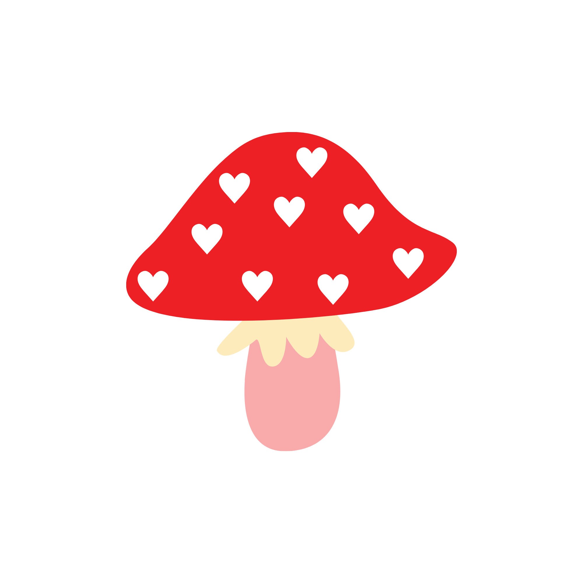 Mushroom Hearts SVG - Etsy