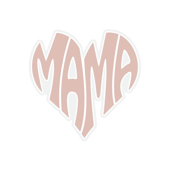 Mama Heart SVG - Etsy