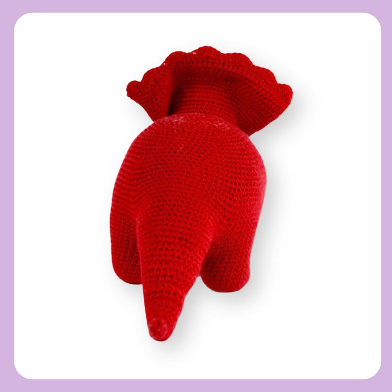 Trixie the Triceratops Low Sew Crochet Pattern - Etsy