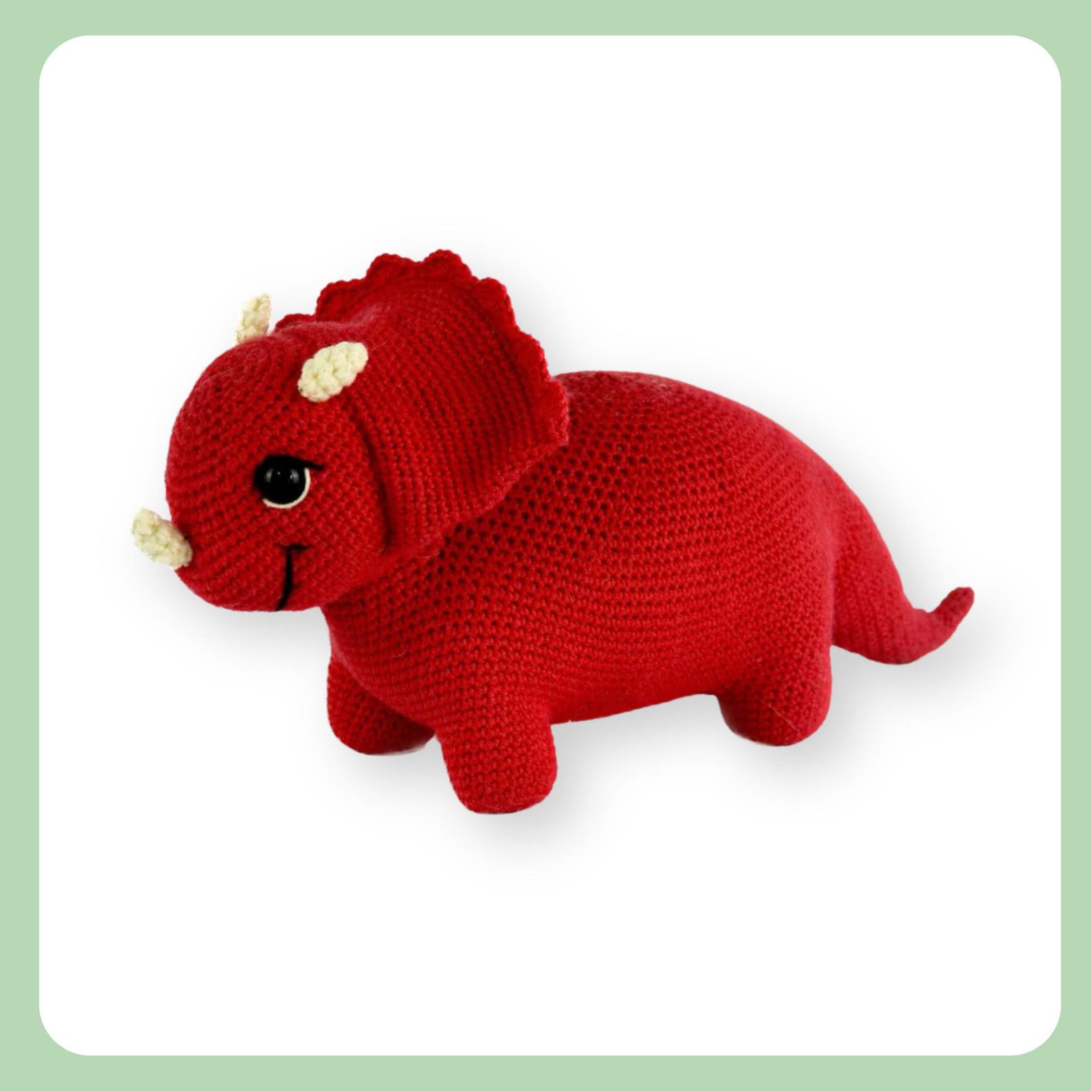 Trixie the Triceratops Low Sew Crochet Pattern - Etsy
