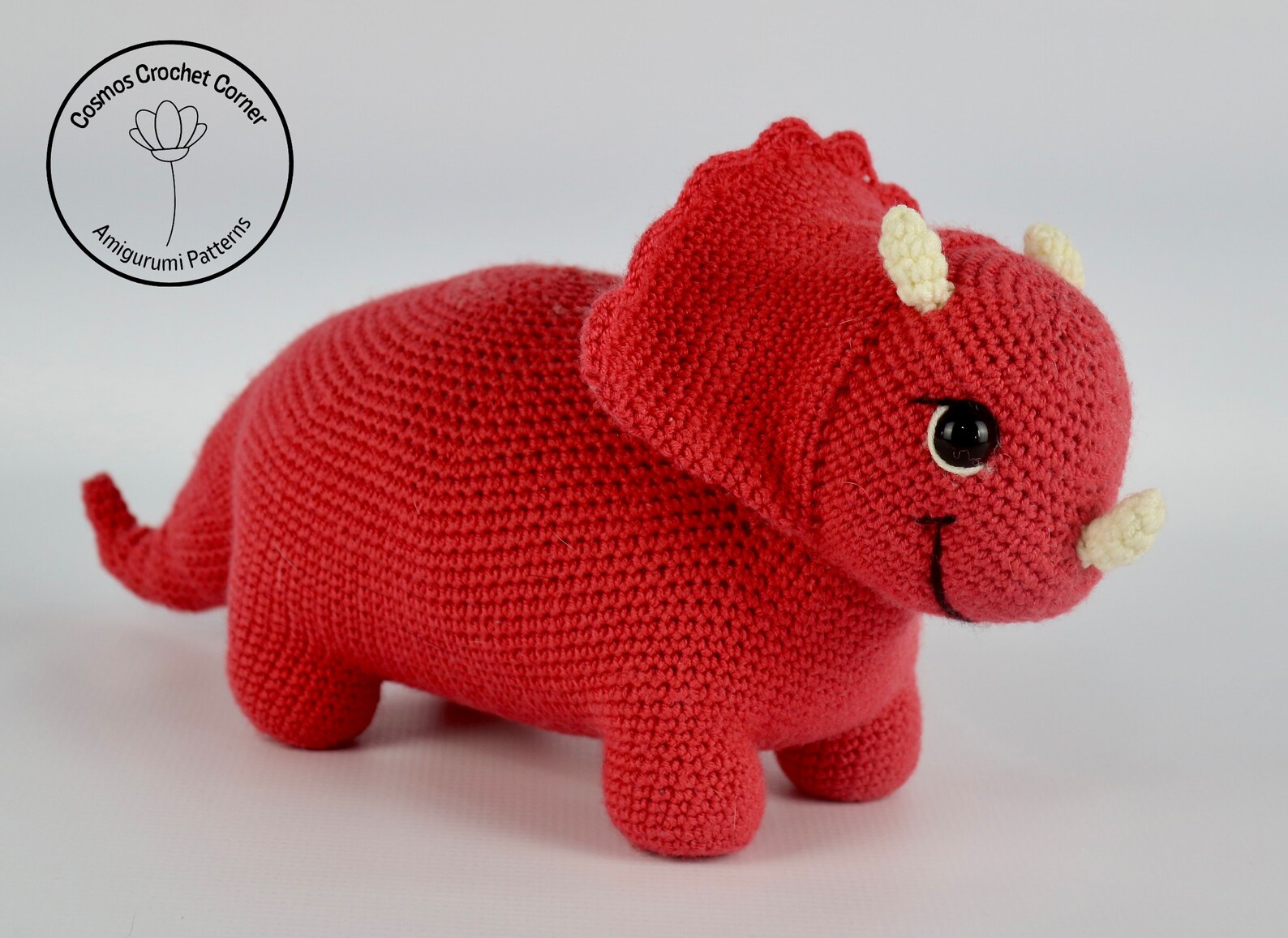 Trixie the Triceratops Low Sew Crochet Pattern - Etsy