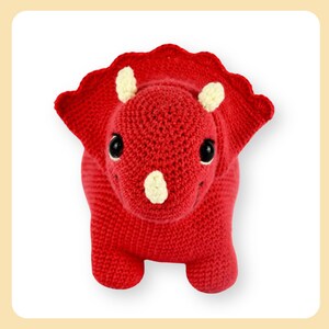 Trixie the Triceratops Low Sew Crochet Pattern - Etsy