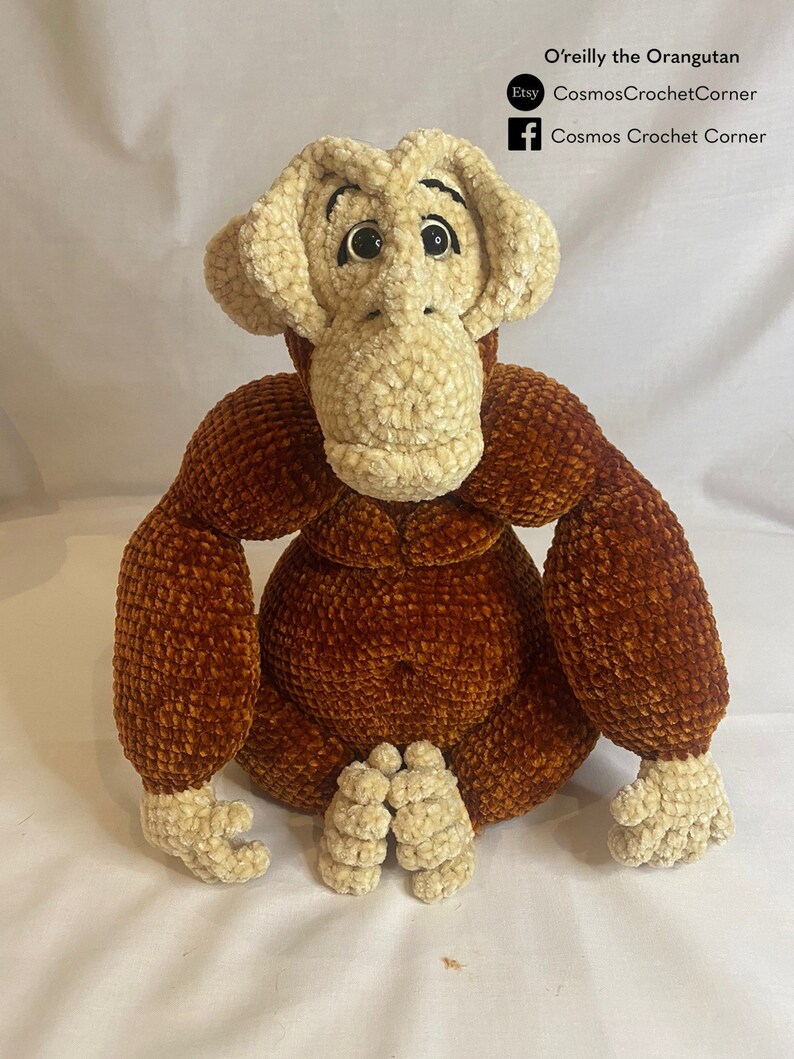 O'reilly the Orangutang Crochet Pattern - Etsy