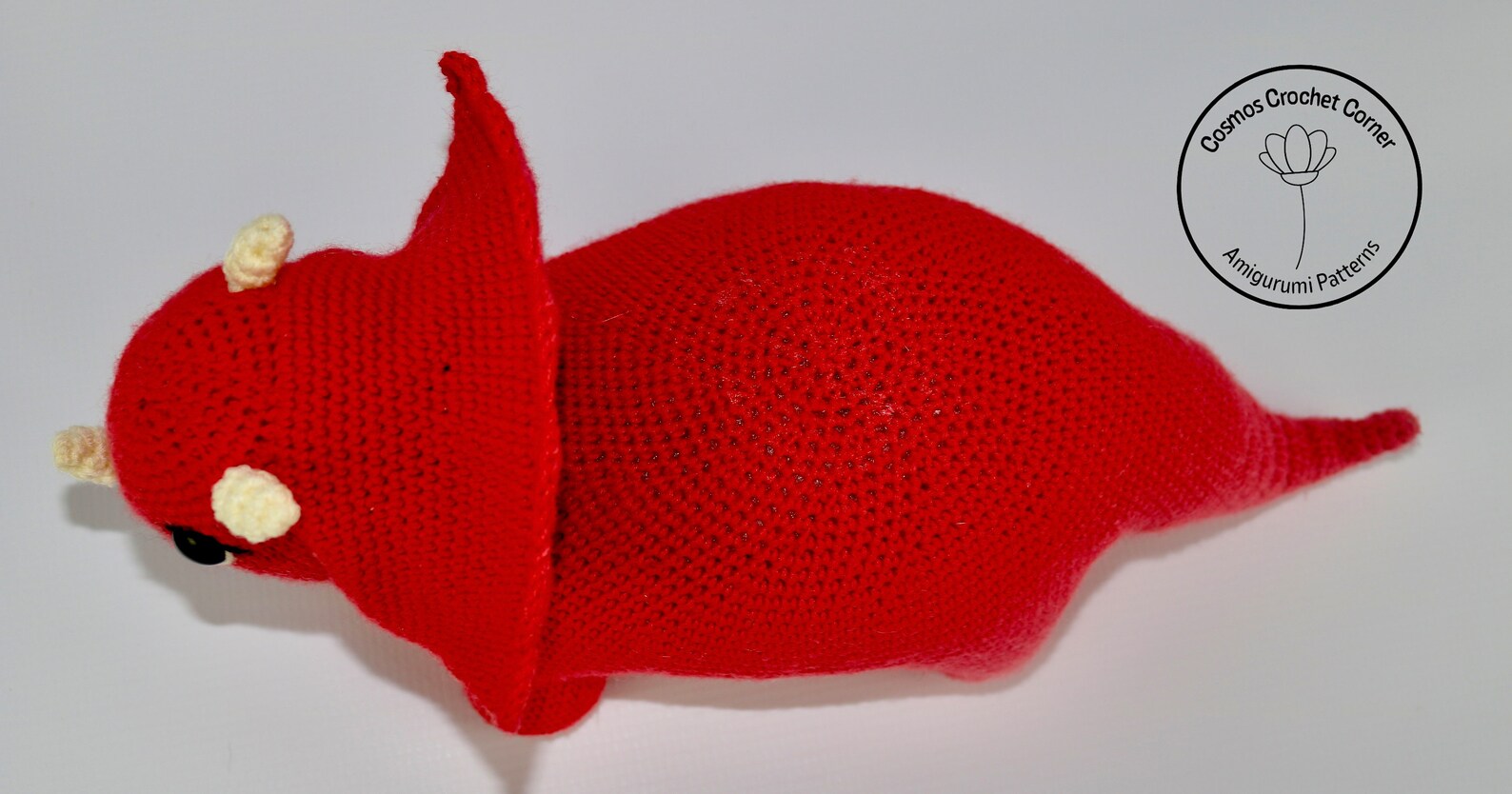 Trixie the Triceratops Low Sew Crochet Pattern - Etsy