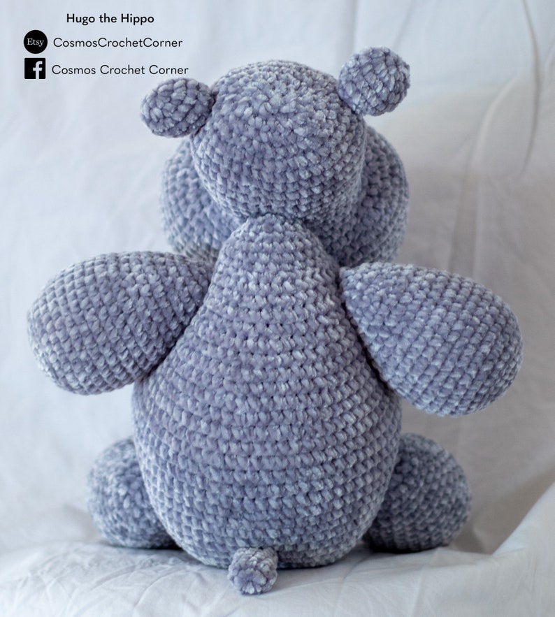 Hugo the Hippo Crochet Pattern - Etsy