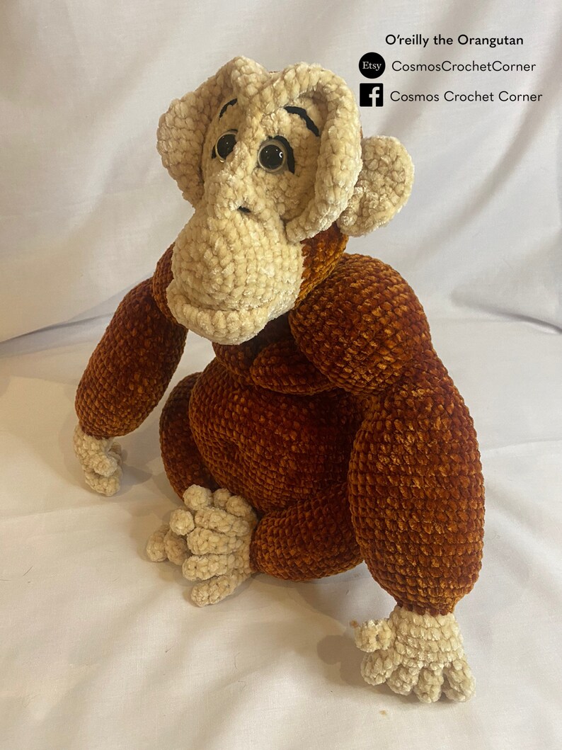 O'reilly the Orangutang Crochet Pattern - Etsy