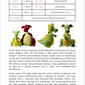 Draya the Dragon Crochet Pattern - Etsy